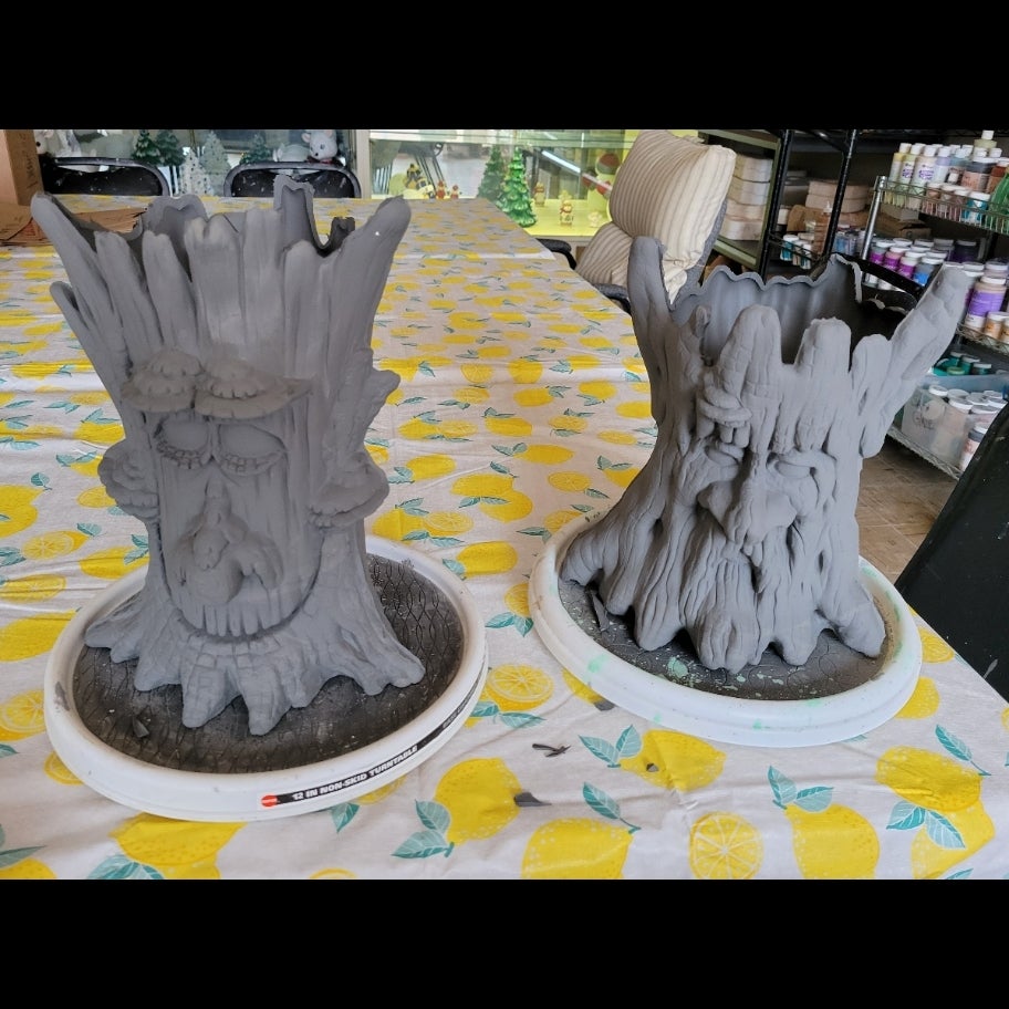 Lg Tree Stump | Ready Aim Fire Ceramics Studio