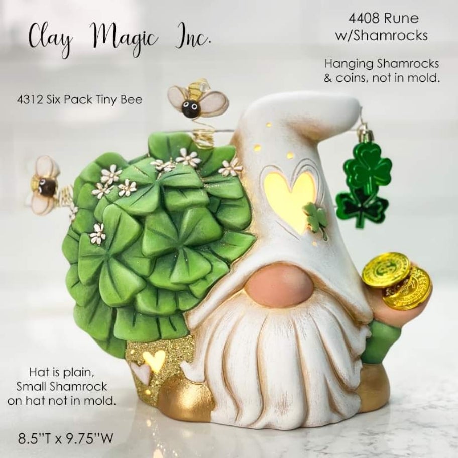 LG Rune Shamrock Gnome | Ready Aim Fire Ceramics Studio